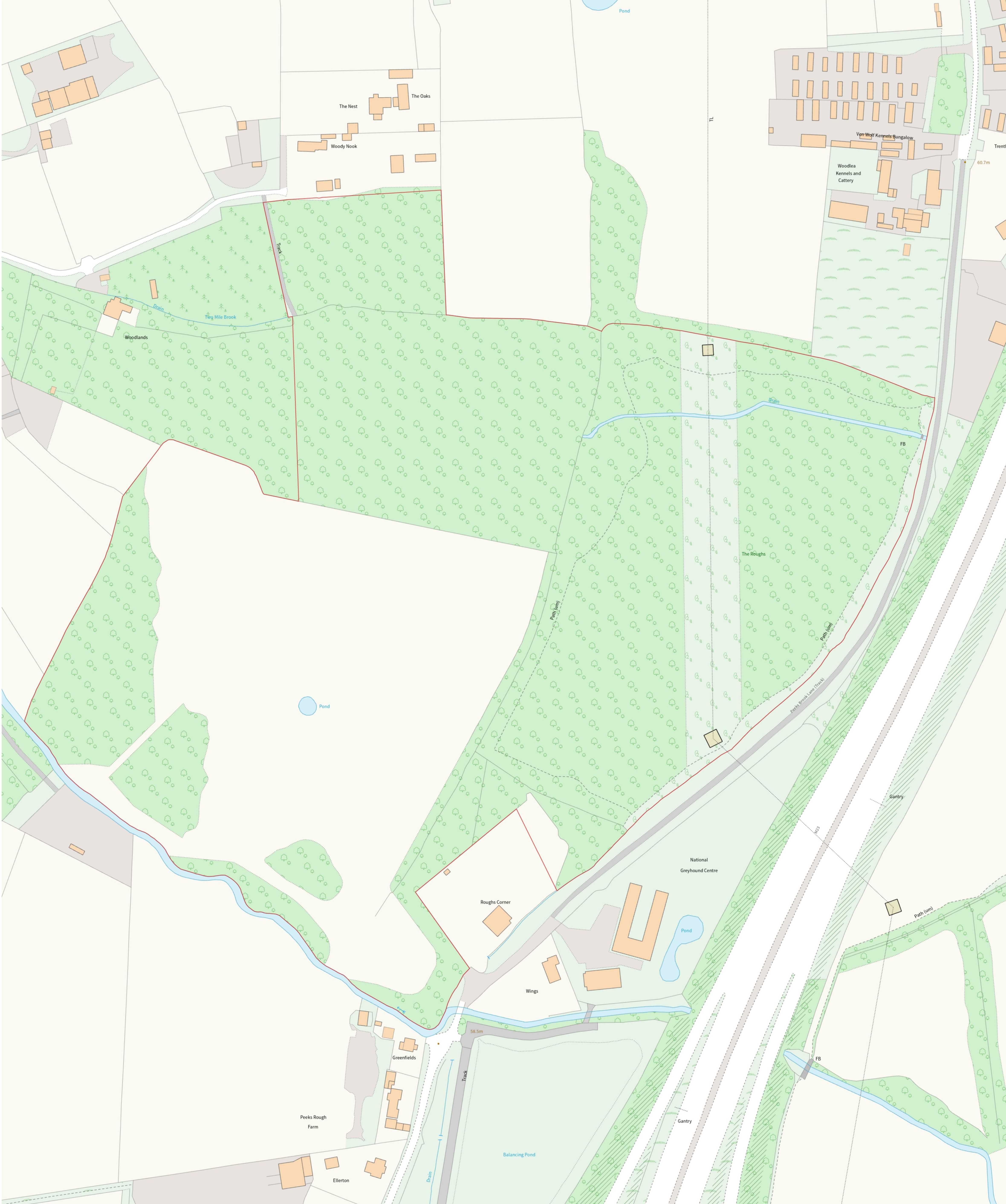 Land on the north-west side of Peeks Brook Lane, Horley, Surrey, RH6 9SX